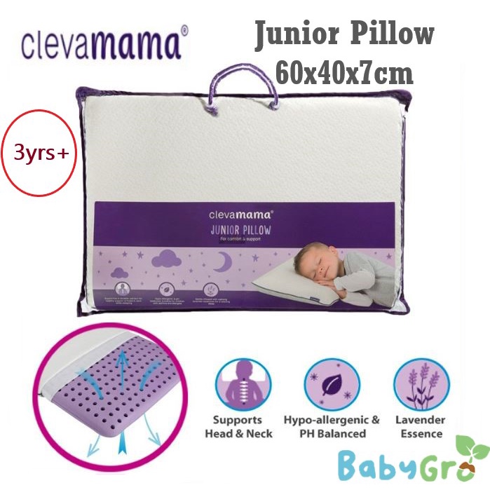 CLEVAMAMA ClevaFoam® Junior Pillow with White Cover Memory Foam Pillow ( PVC Bag) | Shopee Malaysia