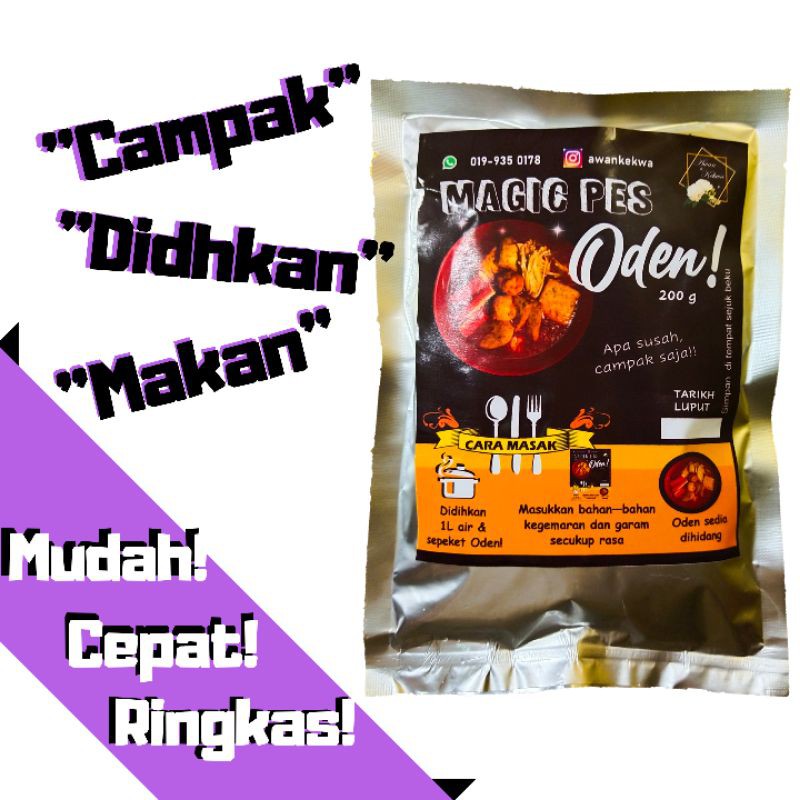 Instant Pes Oden / Instat Oden Soup-Based 200g by Awan Kekwa | Shopee ...