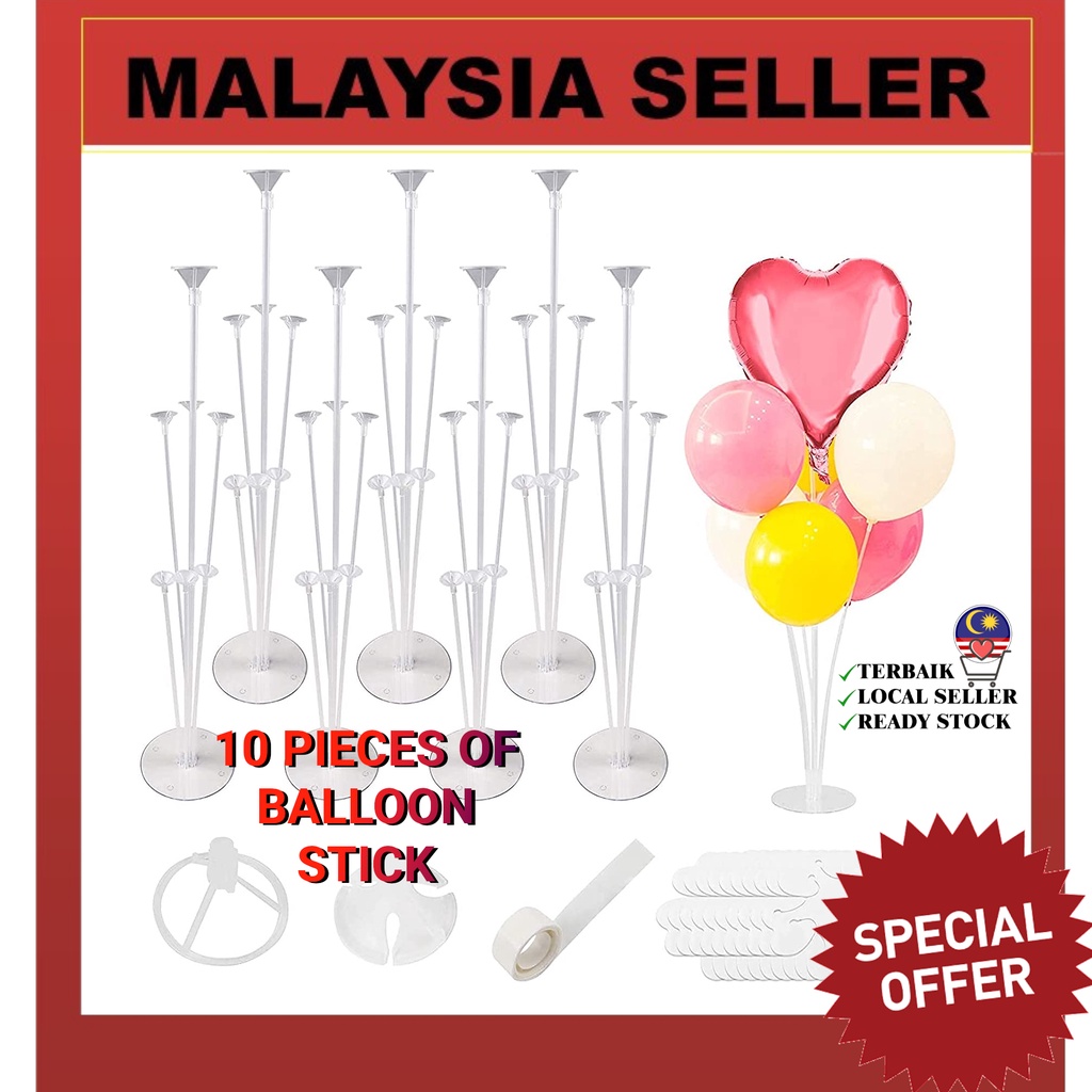 𝟭𝟬 𝗣𝗶𝗲𝗰𝗲𝘀🔥》𝗕𝗮𝗹𝗹𝗼𝗼𝗻 𝗦𝘁𝗶𝗰𝗸𝘀 Bobo Balloon Stand Holder Kit Suitable for ...