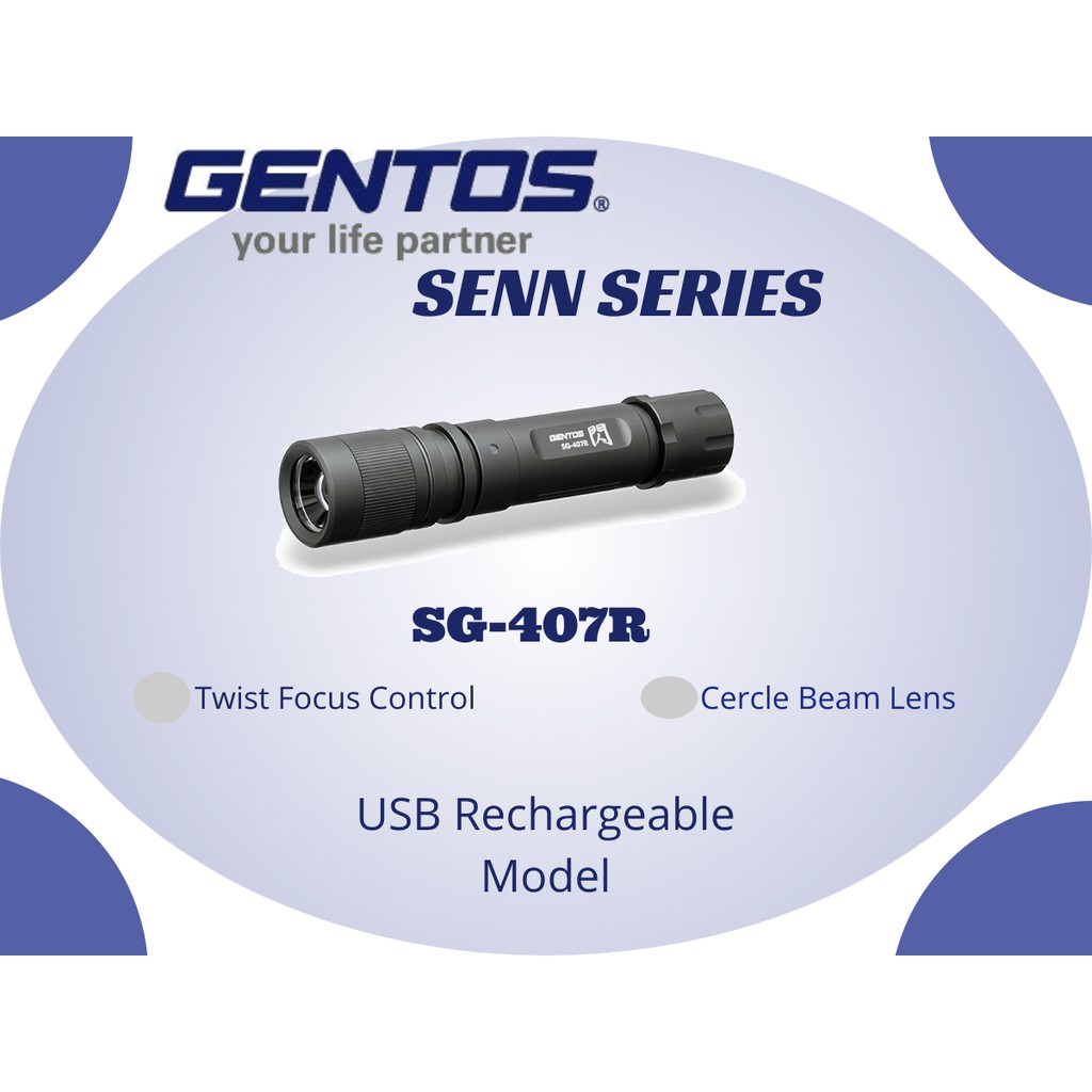 Flashlight Gentos Japan SG-407R SG 407R Twist Focus Control Flash Light | Shopee Malaysia