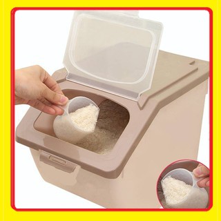 🔥HOT PROMO🔥 Quality Rice Storage Box With Wheels -10 kg Bekas Beras ...