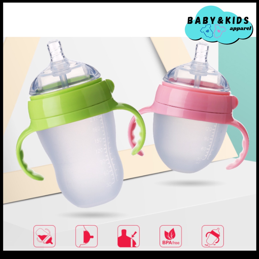(CLEARSTOCK) BOTTLE SUSU BAYI Silicone Baby bottle Newborn Baby Bottle ...