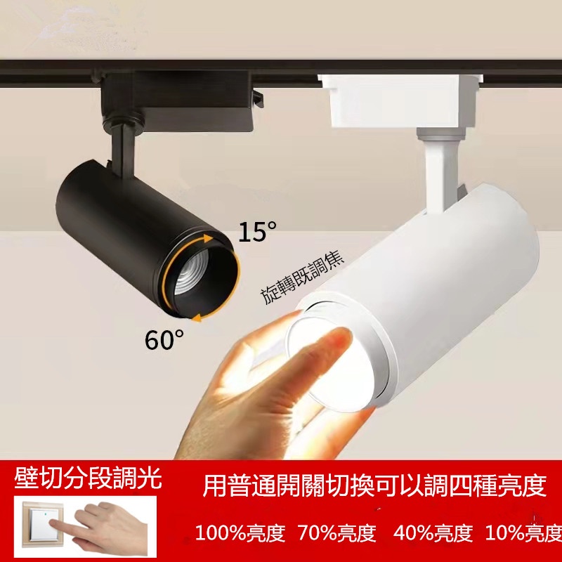 Knob Stepless Dimming/Wall Cut Segmented Dimming LED Adjustable Focus ...