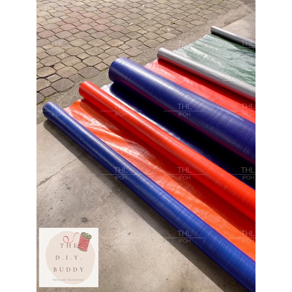 PE Tarpaulin Canvas - Blue/White | Orange/Blue | Silver/Green - Loose ...