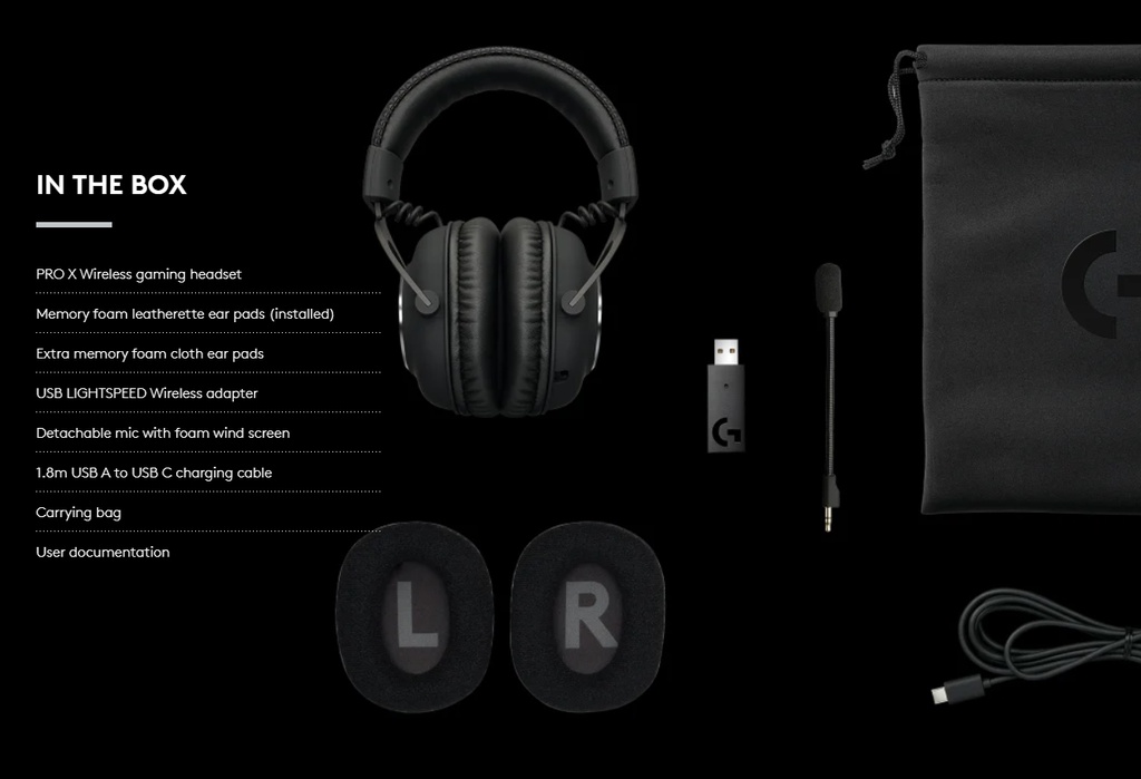 Logitech G Pro X Wireless Lightspeed Gaming Headset (open seal package ...