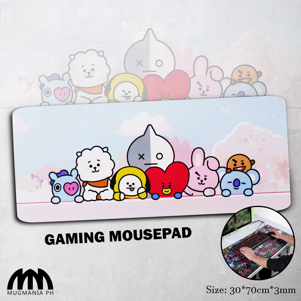 BTS x BT21 Gaming Mouse Pad - Mugmania - BT21 Character - BT21 Gaming ...