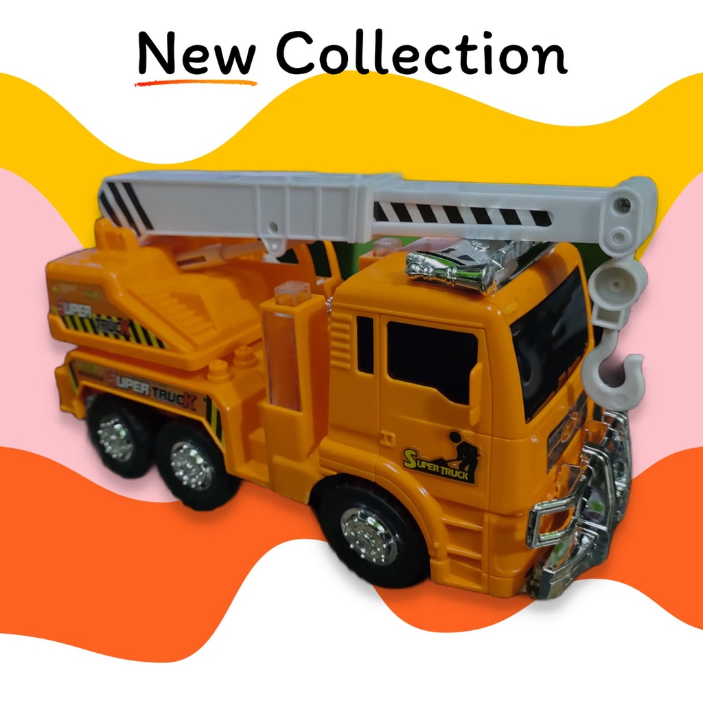 Toy Car Construction Crane Truck Use Batrai - Toy Mobilan - Toy Truck ...