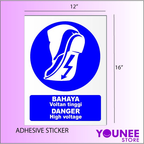 Bahaya voltan tinggi / DANGER high voltage sign / INDUSTRIAL SAFETY ...