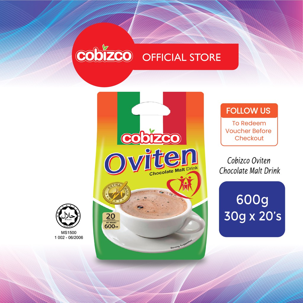 COBIZCO Oviten Chocolate Malt Drink 600g (30g x 20's) | Shopee Malaysia