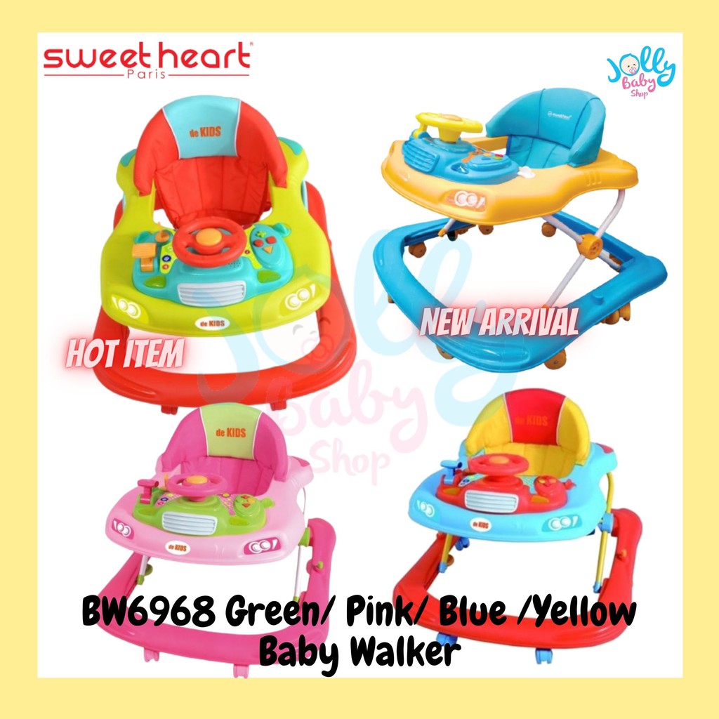 🎉Ready Stock🎉 Sweet Heart Paris BW6968 Baby Walker (Green/Blue/Pink ...