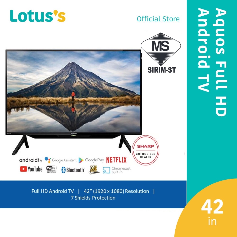 [With Voucher] Sharp AQUOS 42 Inch Full HD Android Smart TV (2TC42BG1X) | Shopee Malaysia
