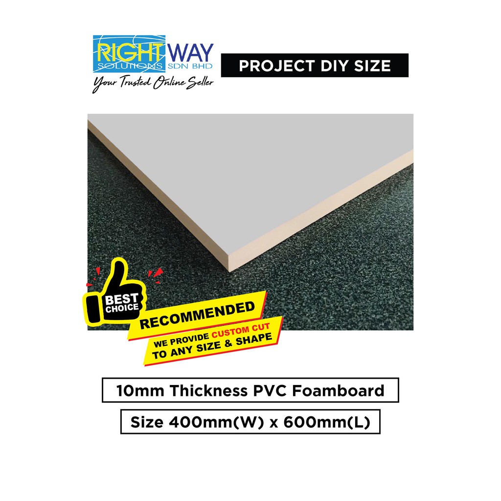 W400mm x H600mm -10mm thk PVC FOAM BOARD SHEET | Shopee Malaysia