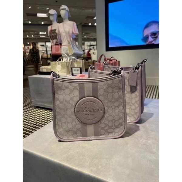 Dempsey File Bag In Signature Jacquard With Stripe And Coach Patch ...