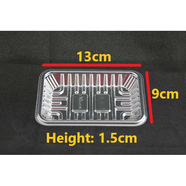 5" x 3" Food Tray Apet Clear 100pcs / Steamboat Tray / Telur Masin Tray ...