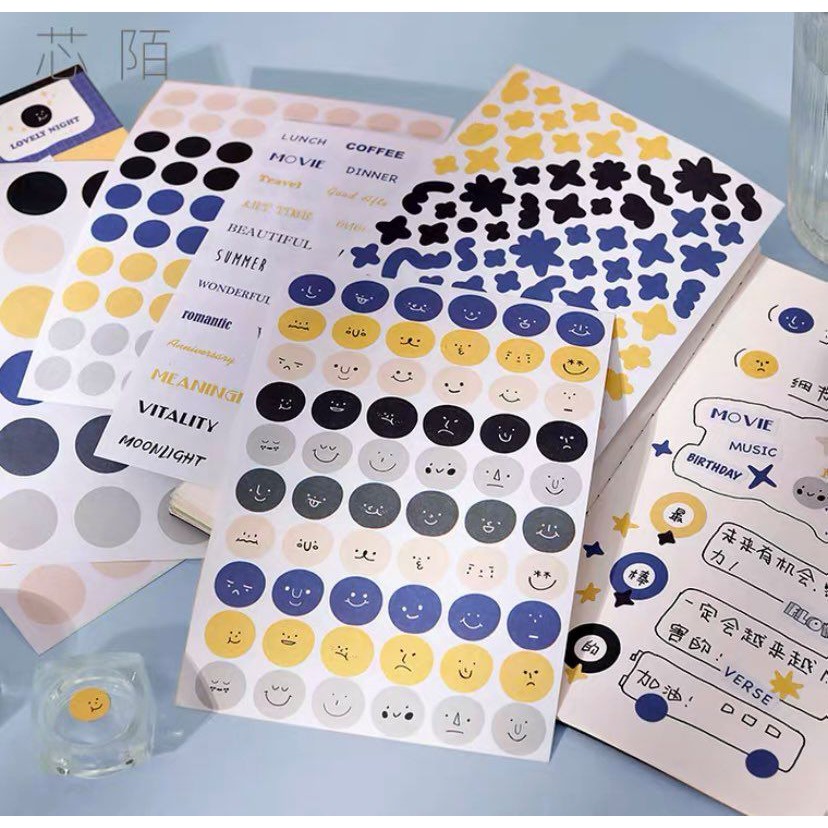 Cute Lovely Life Series Stickers for Journaling (6 sheets/pack ...