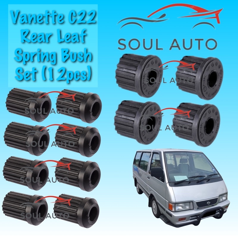 12pcs Nissan Vanette C22 VAN Rear Leaf Spring Bush Set | Shopee Malaysia