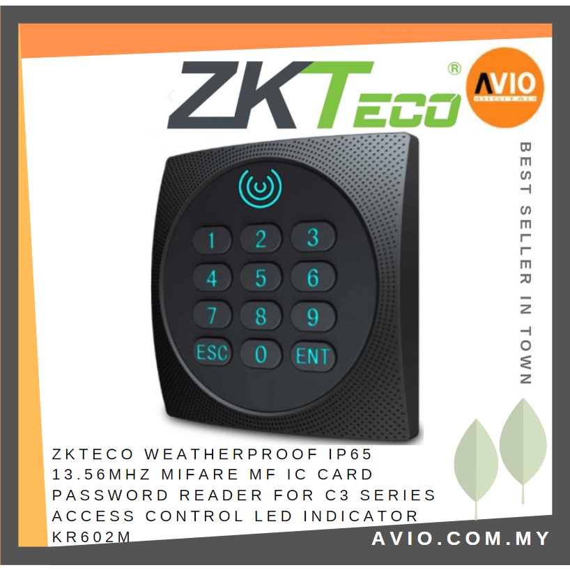 ZKTeco Outdoor Weatherproof 13.56MHz Mifare MF Card Password Door ...