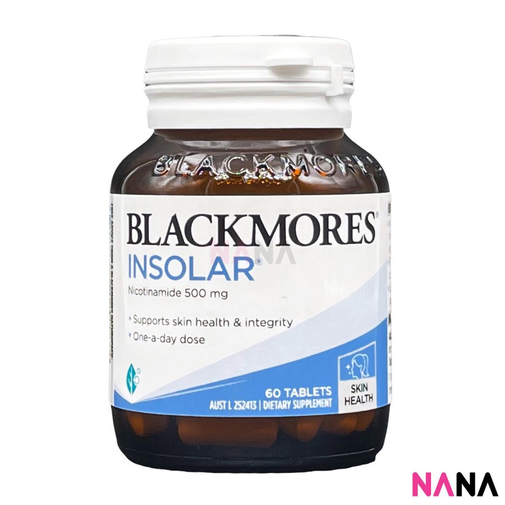 Blackmores Insolar Nicotinamide 500mg 60 Tablets (EXP:10 2027) | Shopee ...