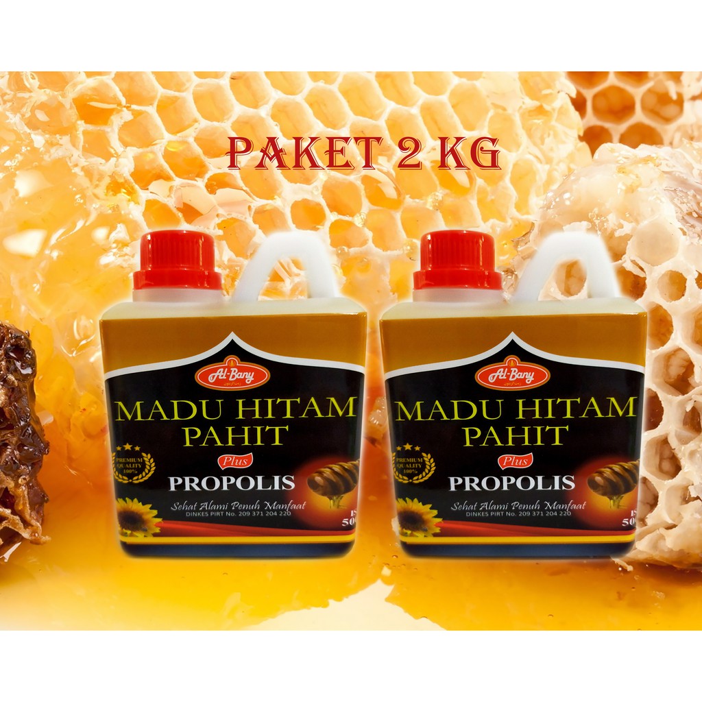 HITAM Package Of 2nd Bitter Black Honey plus propolis 500gr Al bany ...