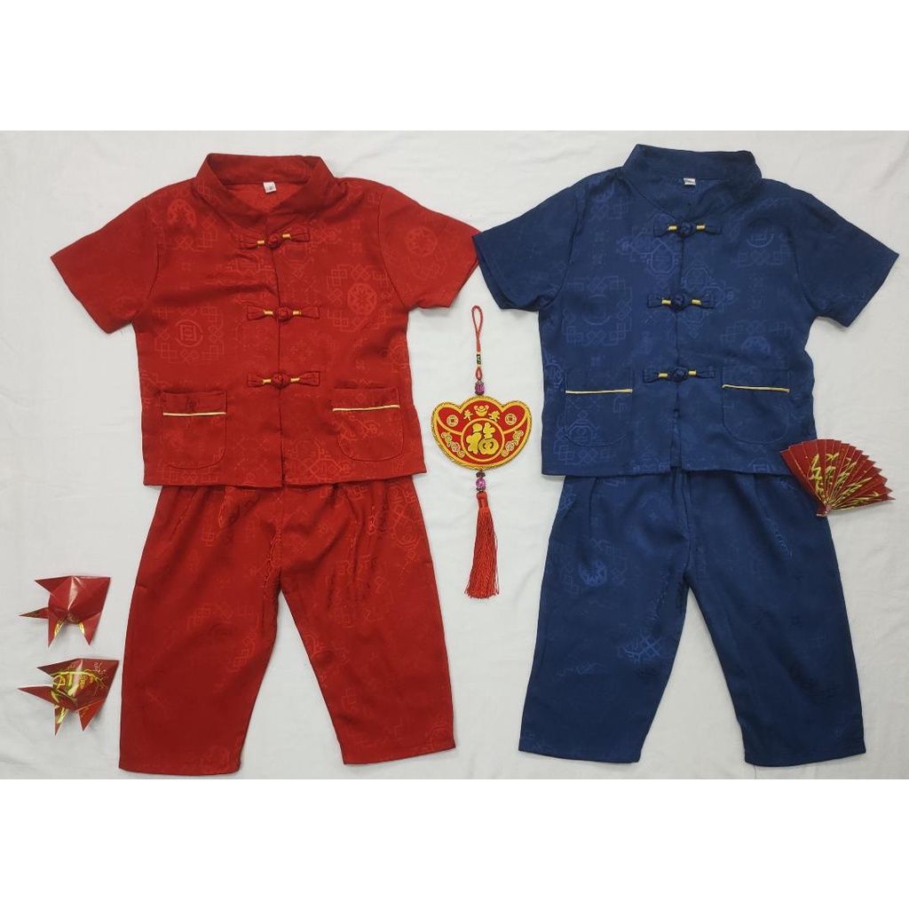 【Malaysia Ready Stock】Boys Kids Traditional Chinese New Year Costume ...