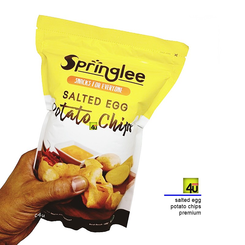 Springlee - Potato Salted Egg Chips - 100g | Shopee Malaysia