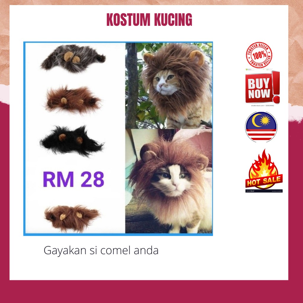 Kostum Kucing (Lion Cat Costume) | Shopee Malaysia