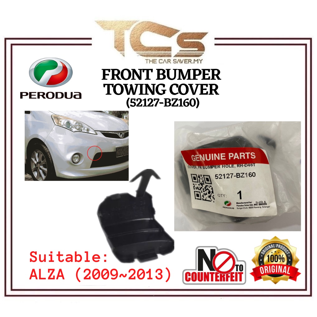 ORIGINAL PERODUA ALZA D46T FRONT BUMPER TOWING COVER (52127-BZ160 ...