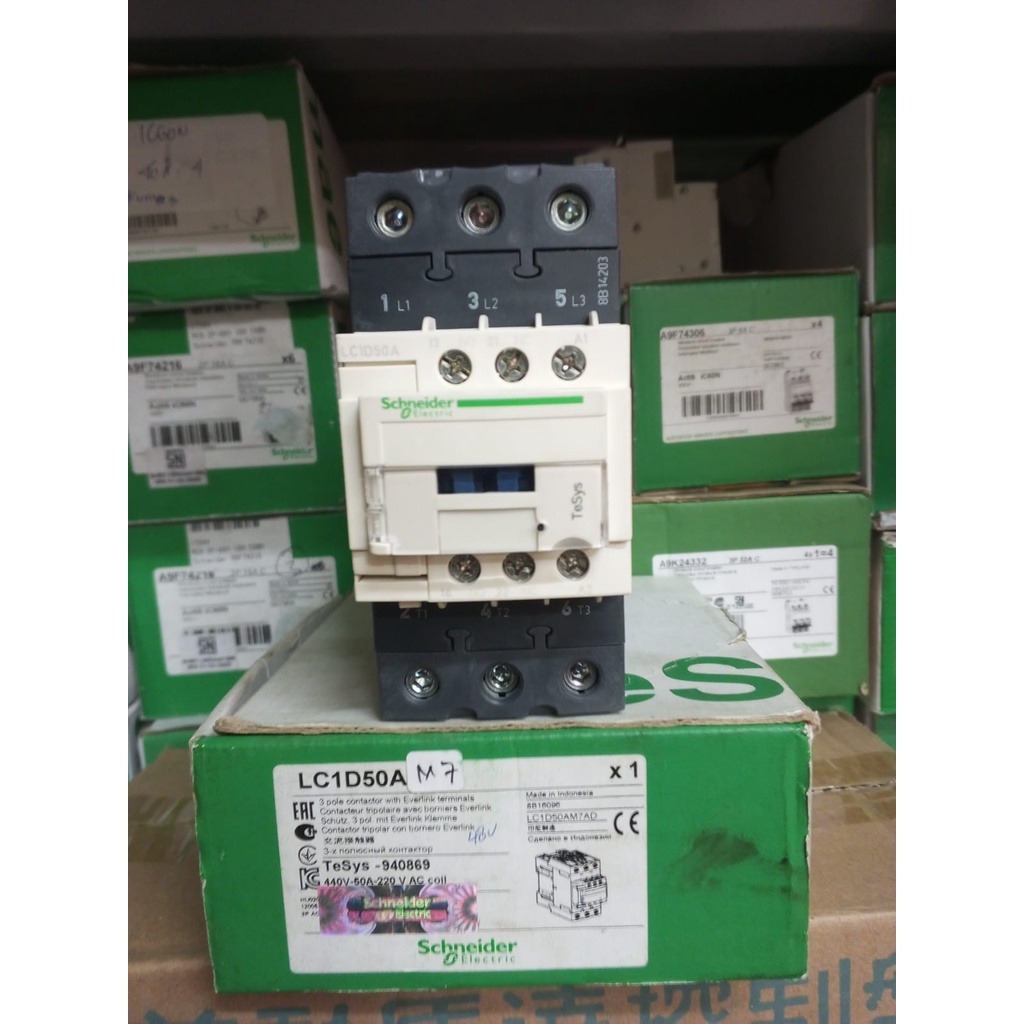 Contactor LC1D50M7/LC1D50 M7 220VAC SCHNEIDER Old MODEL NO BARCODE ...