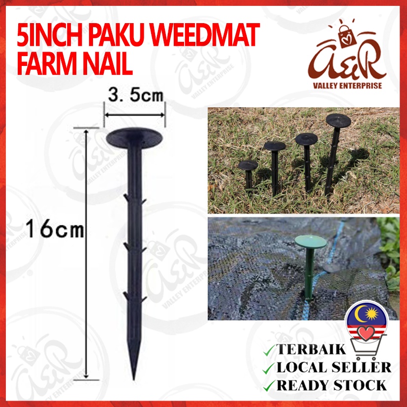 5'' Paku/Pin Weedmat Nail Weed Control Mat Silvershine Pegs Anchor Pin ...