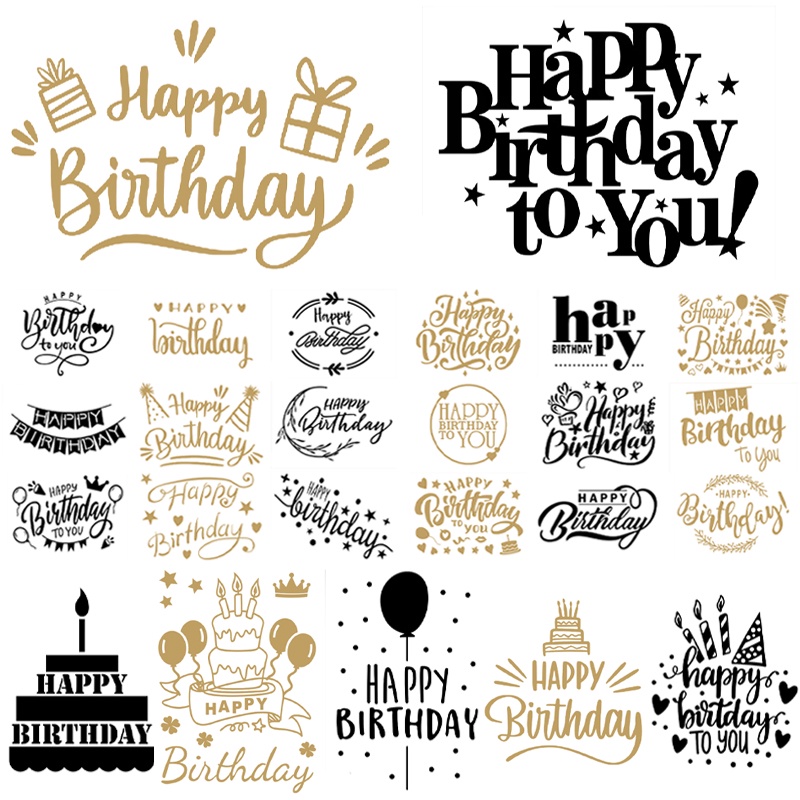 18-36 inch DIY Happy Birthday BOBO Belon Sticker Transparent Balloon ...