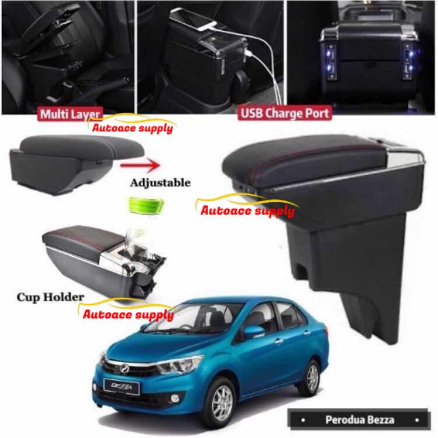 Perodua bezza armrest USB 7POINT... | Shopee Malaysia