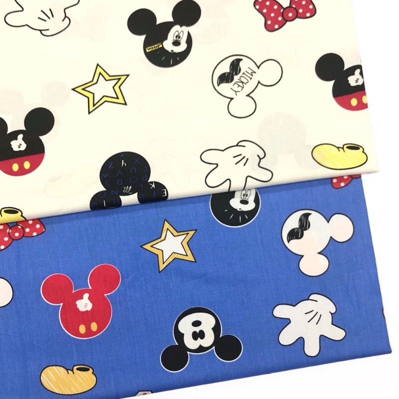 Mickey Mouse Printed 100% Comb Cotton Twill Woven Fabric (60 inch wide ...