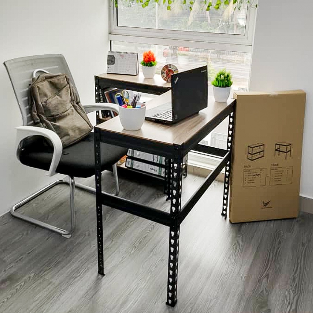 Stmetal HP010 Boltless Working Table with Side Rack Combo 2 In 1/ Meja ...