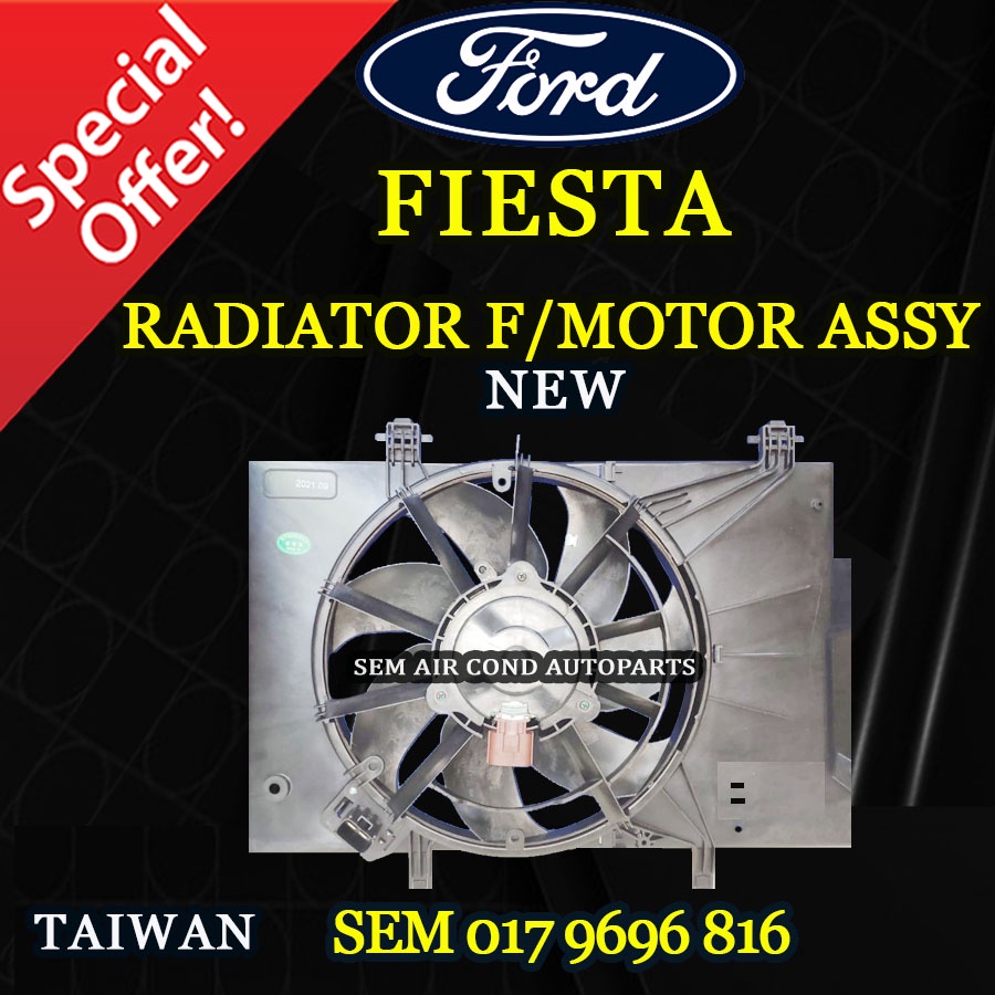 FORD FIESTA OEM TAIWAN NEW RADIATOR FAN MOTOR WITH COVER SET (CAR ...
