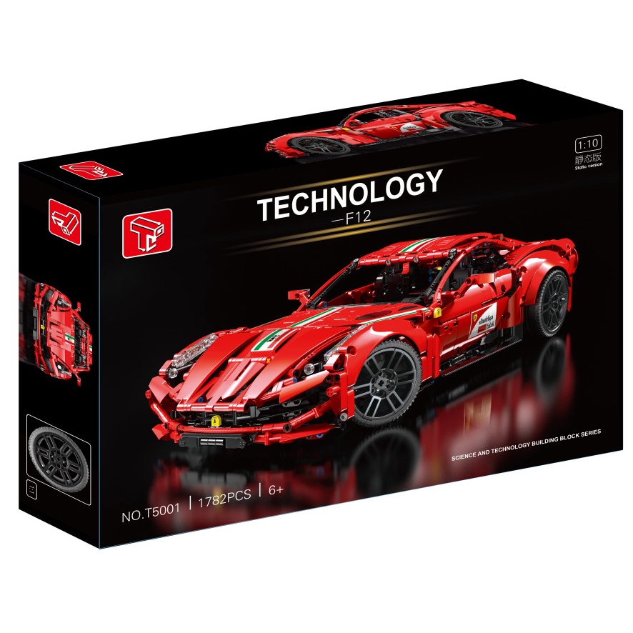 TGL T5001 Technic Ferrari F12 Berlinetta (Static Version) 1:10 Building ...