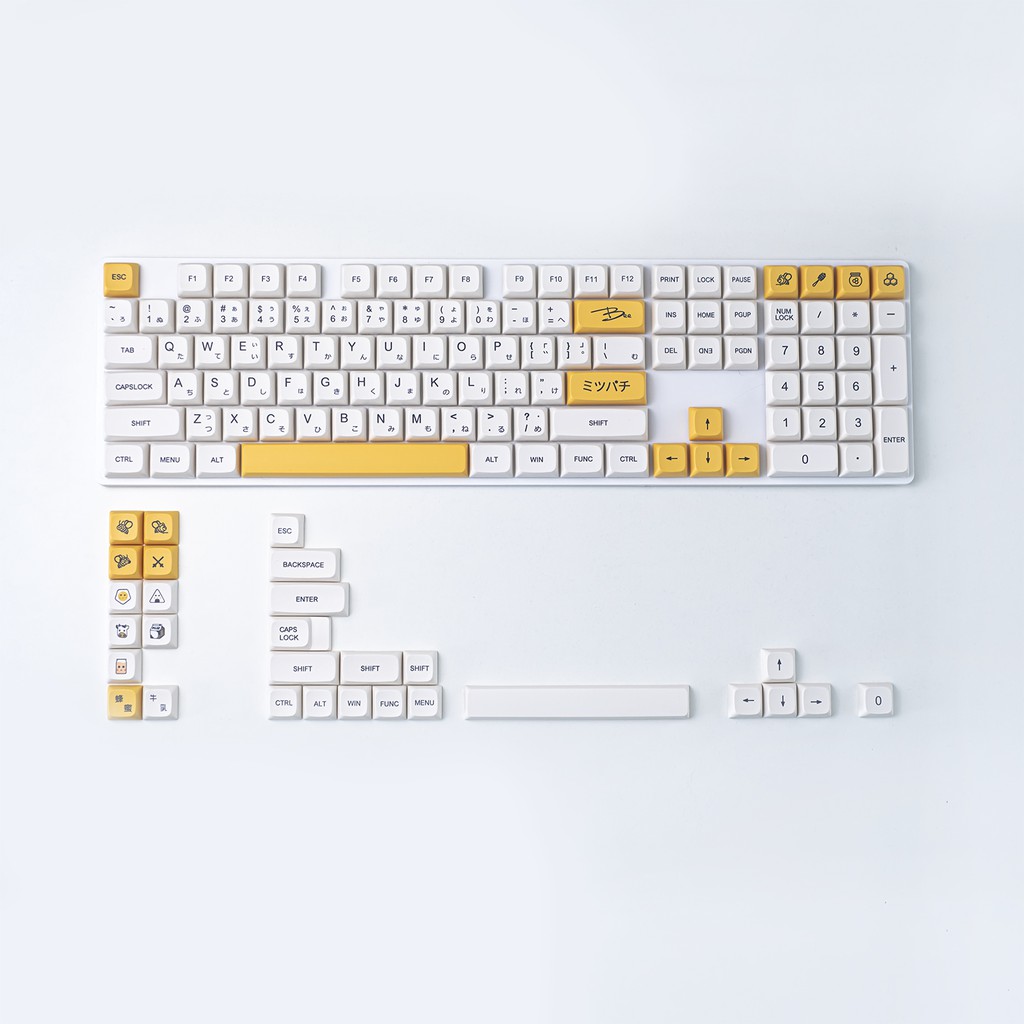 Milk and Honey with Katakana Keycaps // XDA // PBT | Shopee Malaysia