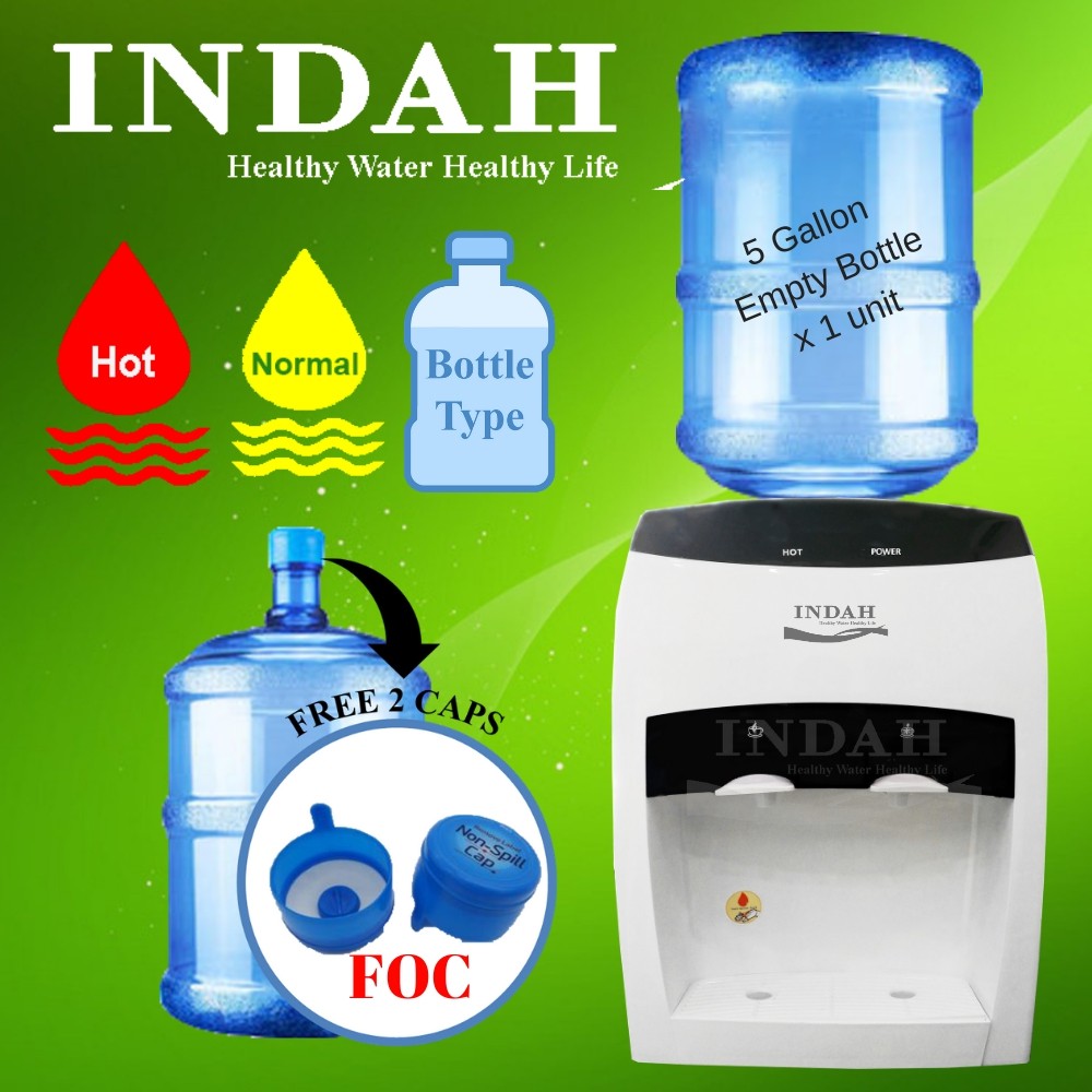 INDAH Water Dispenser Hot & Normal Model: 1152 with 5 Gallon empty ...