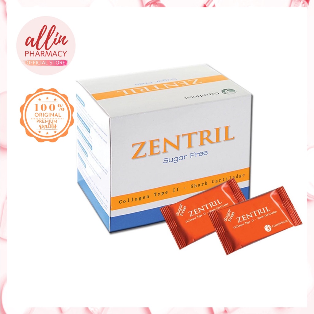 Zentril Collagen II Shark Cartilage Sugar Free 30s (EXP 08/26) | Shopee ...