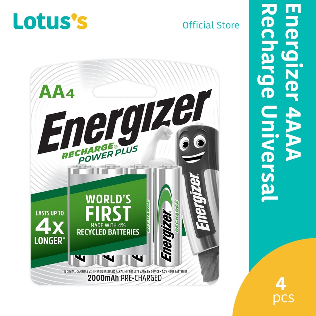 Energizer 4AAA Recharge Universal (NH12UBP4) | Shopee Malaysia