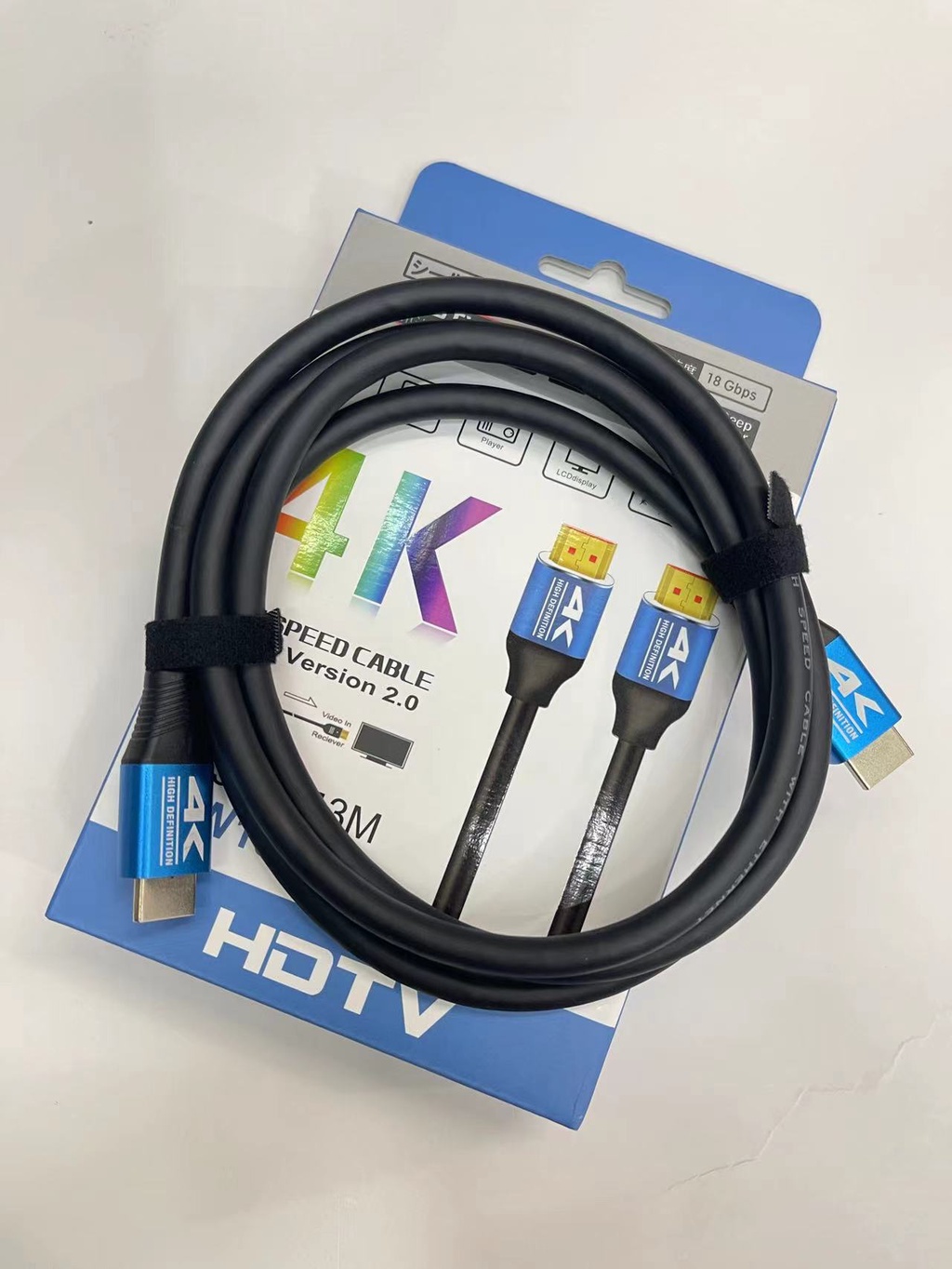 High Speed HDTV 2.0V cable 4K Ultra 3D HDTV To HDTV Male To Male Cable ...