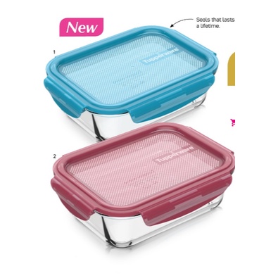 Tupperware PremiaGlass Rectangular 1.0L with gift box / glass / glass ...