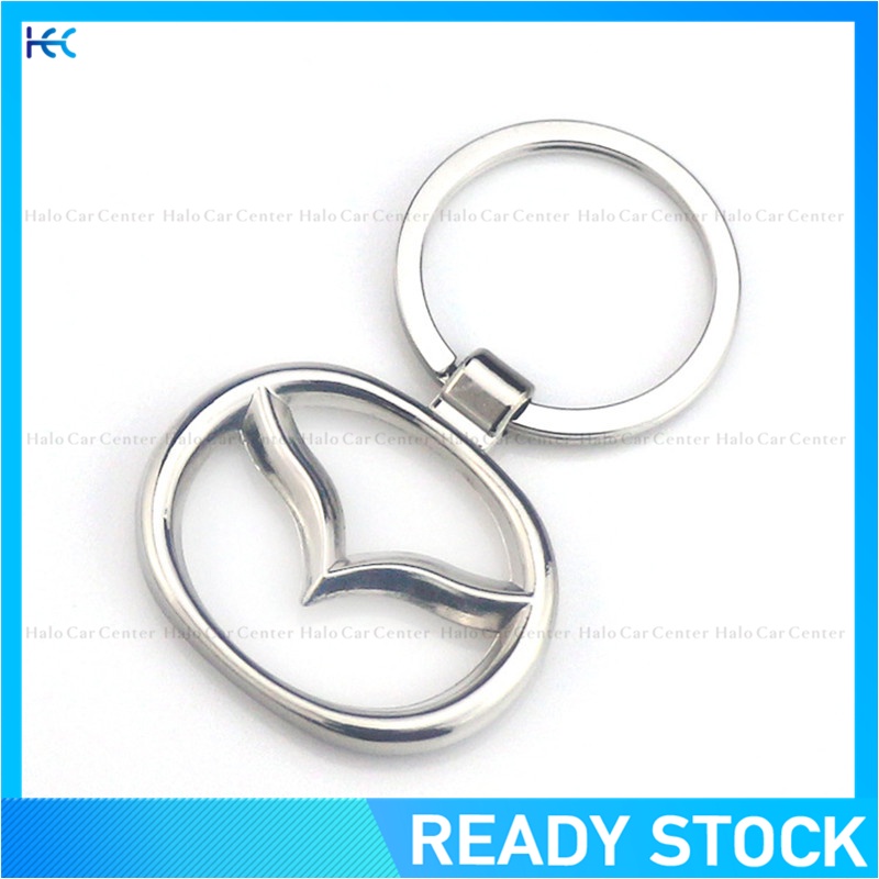 Car Styling Stainless Steel Metal Mazda Car Logo Keychain 3D Key Chain ...