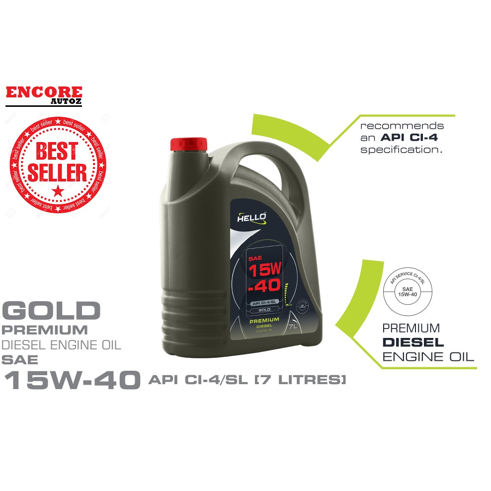 HELLO ENGINE OIL 15W/40 DIESEL - 7 LITER | Shopee Malaysia