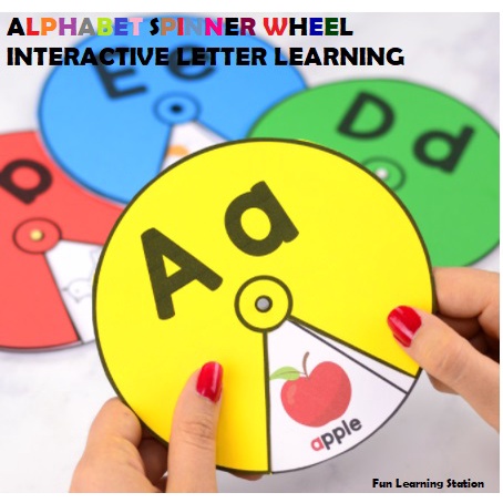 304- Alphabet Spinner Wheel- Interactive letter learning activities for ...