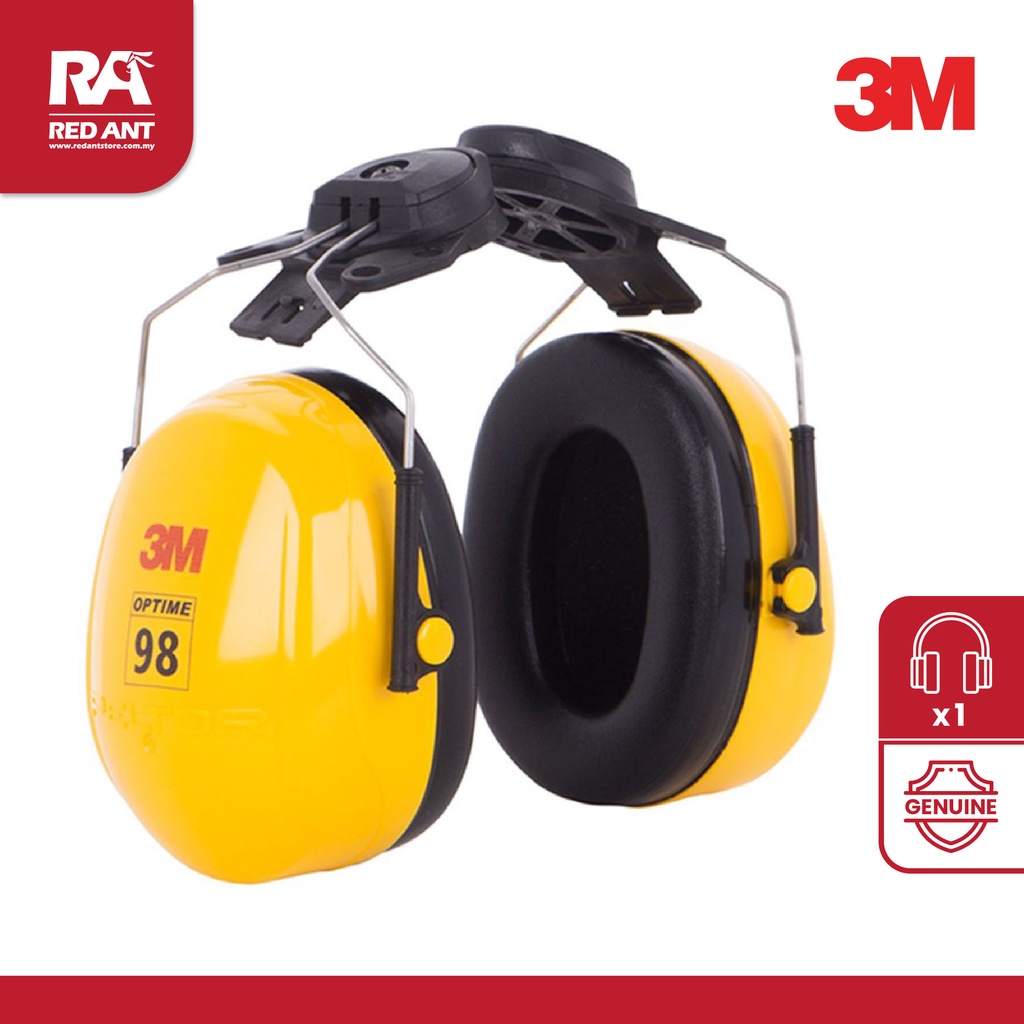 3M H510P3E PELTOR OPTIME 98 SERIES CAP-MOUNT EAR MUFF SIRIM DOSH ...