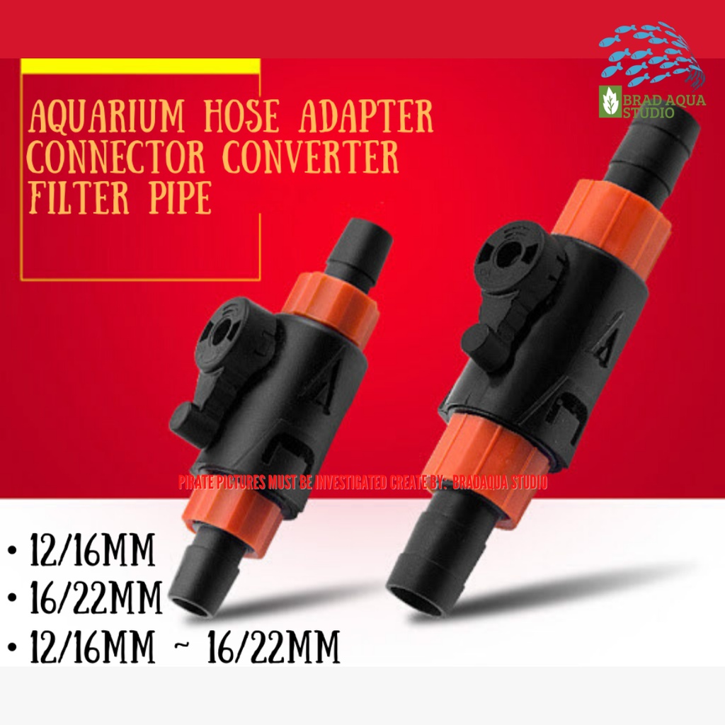 AQUARIUM Hose Water Changes Flow Control Valve Adapter Connector ...