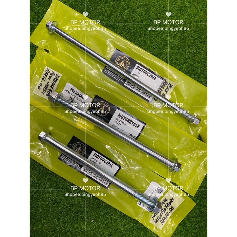 EX5 DREAM EX5 HIGH POWER C70 GBO GBOJ W100 W100R CLASS W125 FRONT WHEEL SHAFT REAR WHEEL SHAFT ...