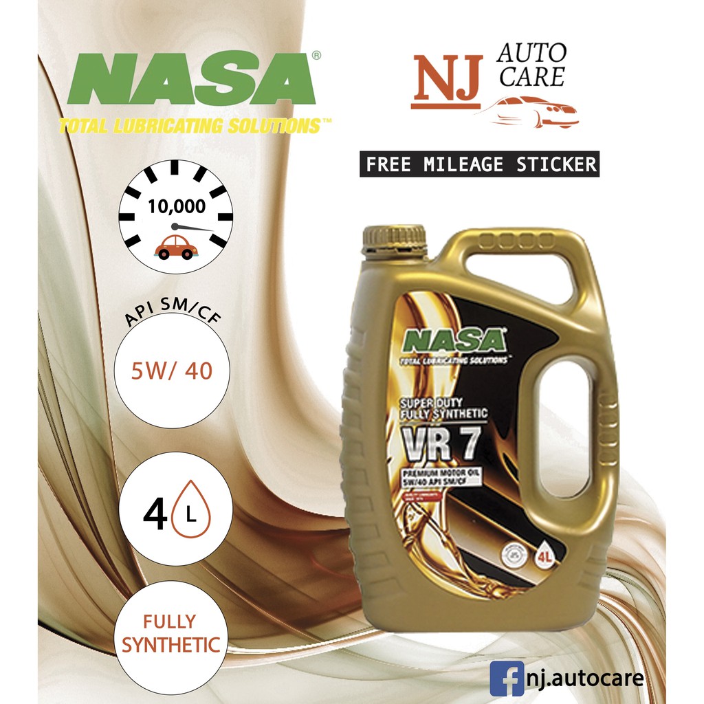 NASA VR7 Engine Oil 5W/40 API SM/CF Super Duty Fully Synthetic Premium ...