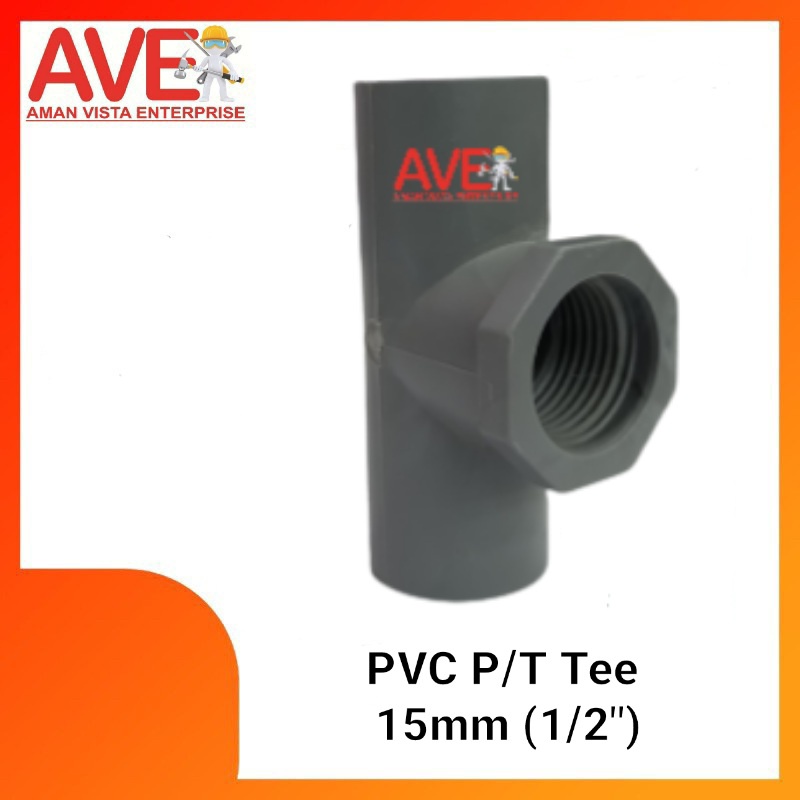 PVC P/T Tee 15mm (1/2") | Shopee Malaysia