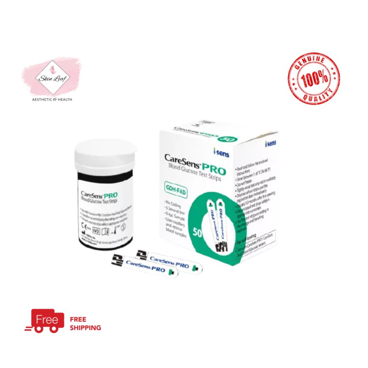 CARESENS PRO Blood Glucose Test Strips Pack of 50 strips (To Use with ...